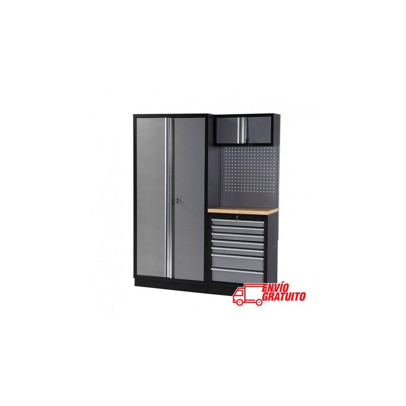 MUEBLE DE TALLER 2 MÓDULOS 458X2000X1595MM CON SUPERFICIE DE MADERA ...